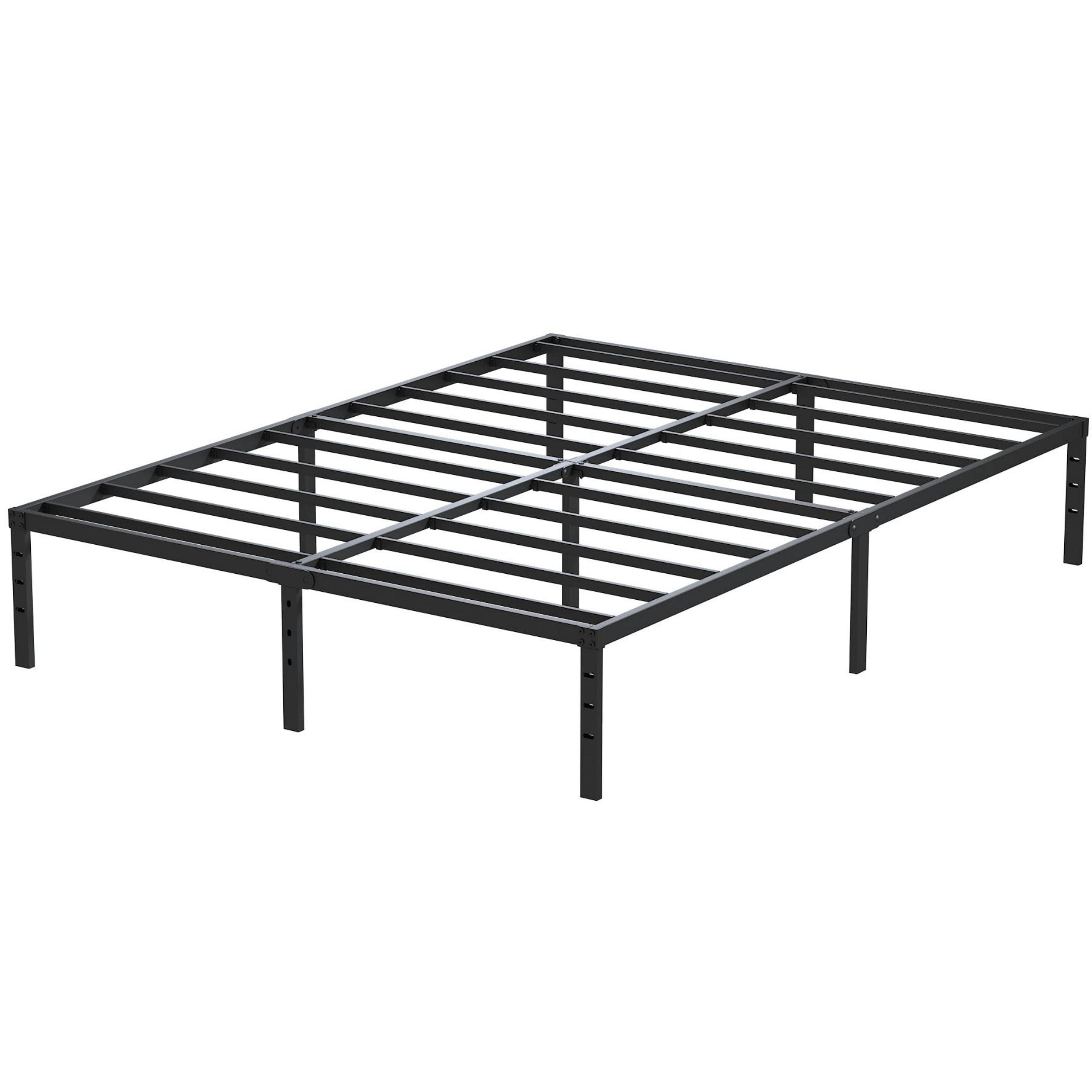Maenizi California King Bed Frames No Box Spring Needed, 14 Inch Heavy Duty Metal Platform Support Up to 3000 lbs with Steel Slat, Easy Assembly, Noise Free, Black