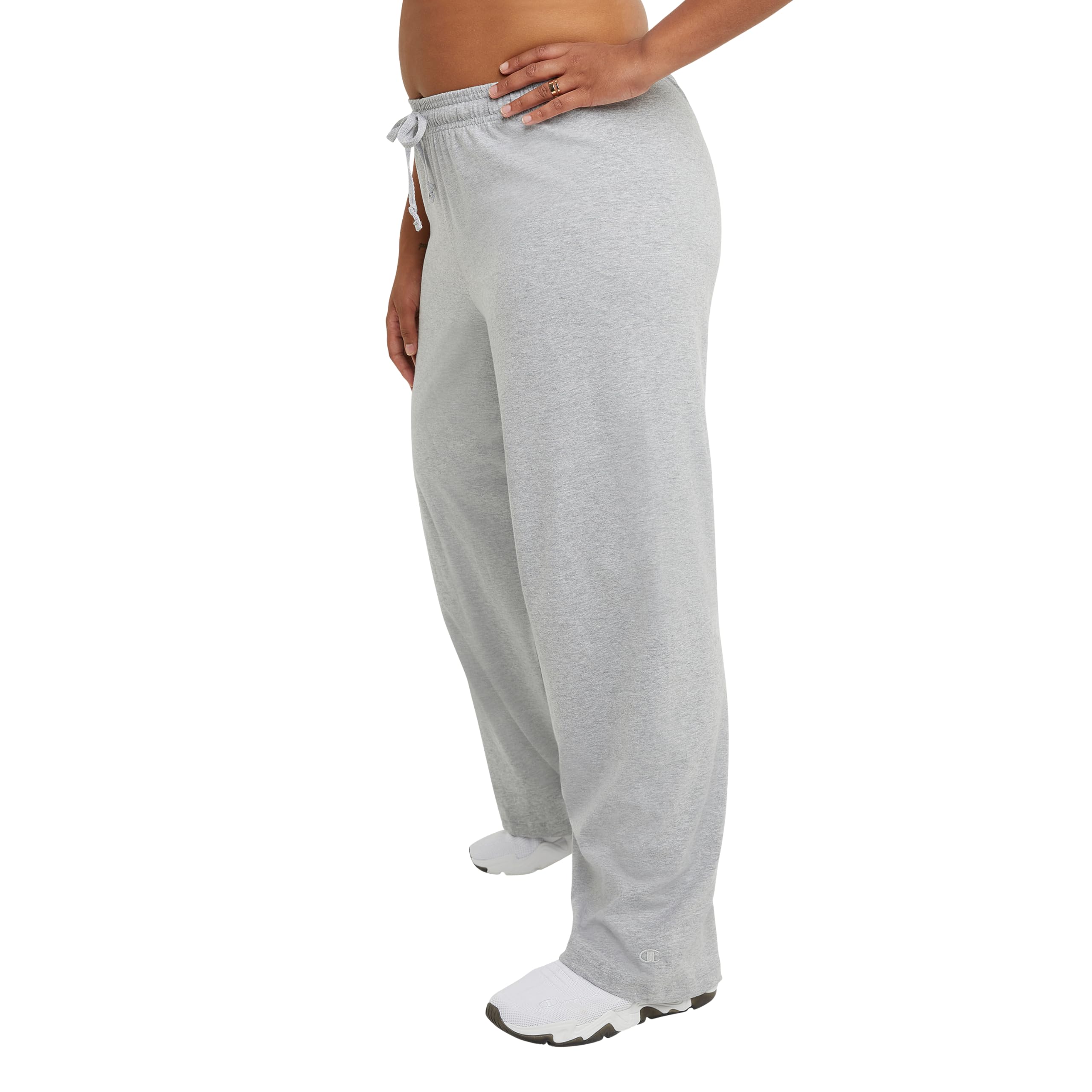 Champion, Lightweight Lounge, Comfortable Jersey Pants for Women, 31.5" (Plus Size Available), Oxford Gray, Large