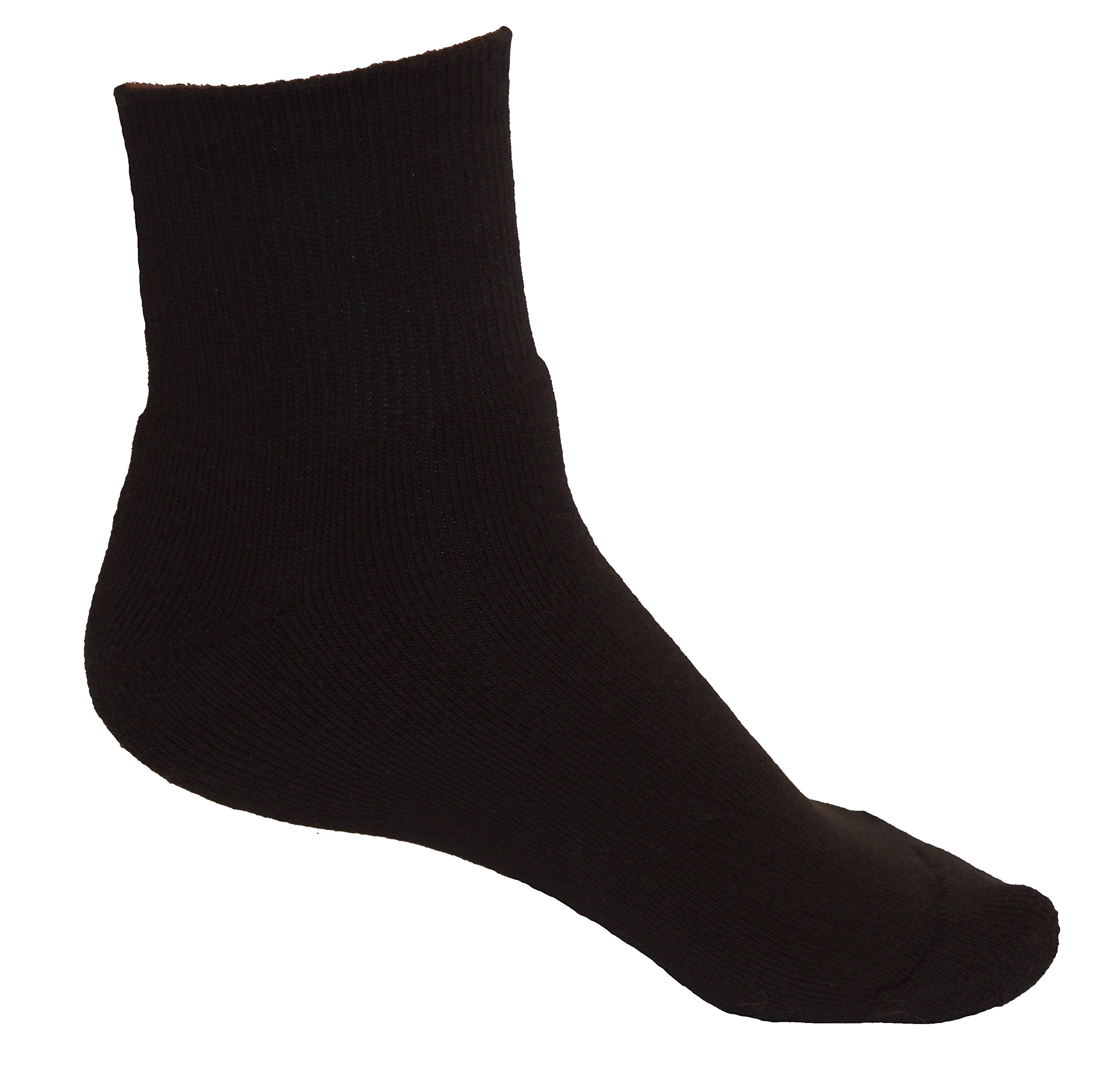 Cushees Ankle Double Thick Socks, 3-Pack [147Medium] (Black)