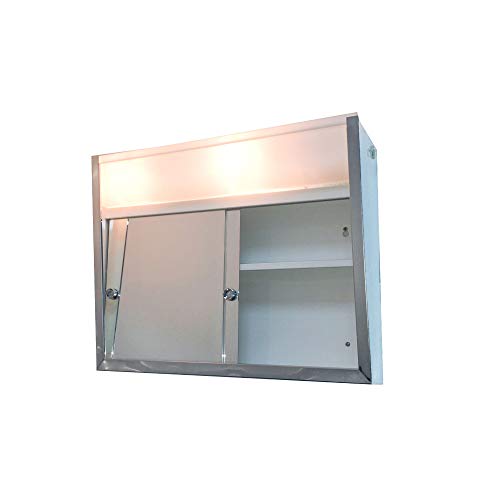 Ketcham SDL-2419-24" W x 19" H Sliding Door Series Surface Mounted Polished Edge Mirror Door Medicine Cabinet
