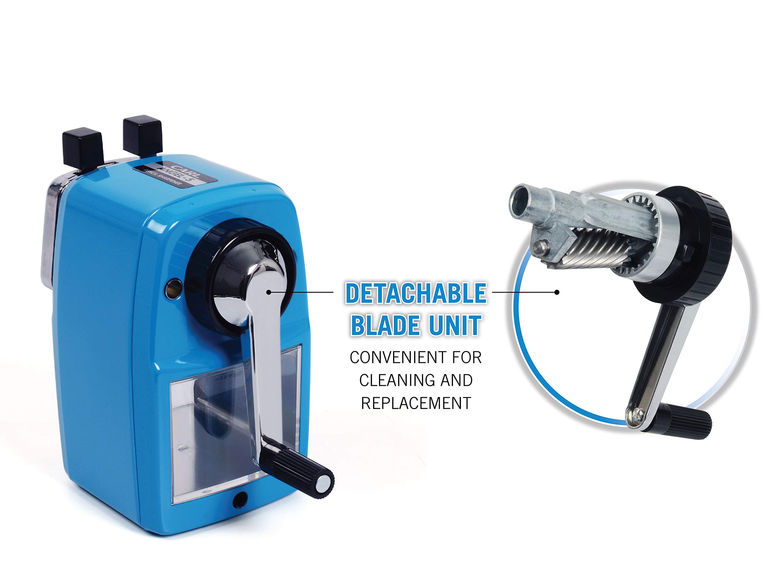 CARL Angel-5 Pencil Sharpener, Blue