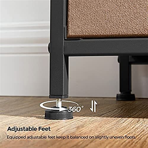 HIGOH Bedside Table Bedside Table with Drawer Fabric Drawer Dresser