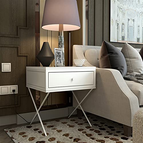 HIGOH Bedside Table Modern Bedside Cabinet Coffee End Bedside Cabinet Household Furniture Bedside Cabinet Cabinet Living Room (Color : 1)