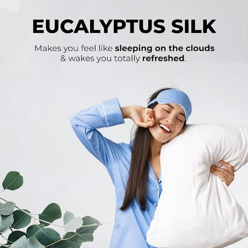 Linenwalas Tencel Lyocell Duvet Cover Set with Deep Pocket Fitted Sheet, Viscose Made from Eucalyptus Soft, Lightweight and Breathable Complete Bedding Set (Silver, King)