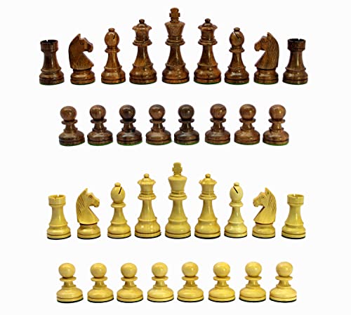 Stonkraft - 19" x 15" (Chess Board Size 12" x 12") Genuine Roll-Up Leather Chess Set - with Wooden Chess Pieces - Brown | with Innovative Carry Pouch
