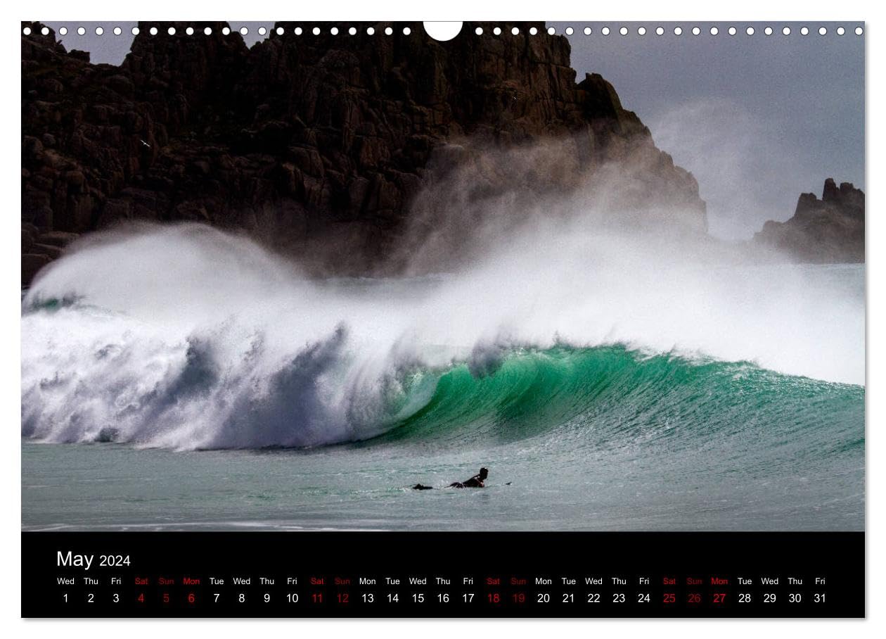 Cornish Surf and Storms (Wall Calendar 2024 DIN A3 Landscape), CALVENDO 12 Month Wall Calendar