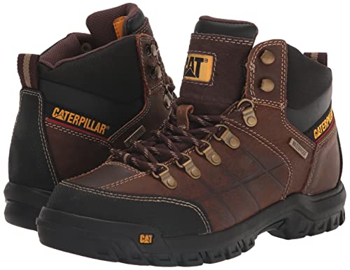 Cat Footwear Men's Threshold Waterproof Soft Toe Work Boot, Real Brown, 8.5