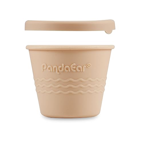 PandaEar 12 Pack Silicone Baby Food Storage Containers, 4 oz Reusable Small Snack Containers Freezer Storage with Airtight Lids Leak Proof for Infants Kids Babies, Microwave & Dishwasher Safe