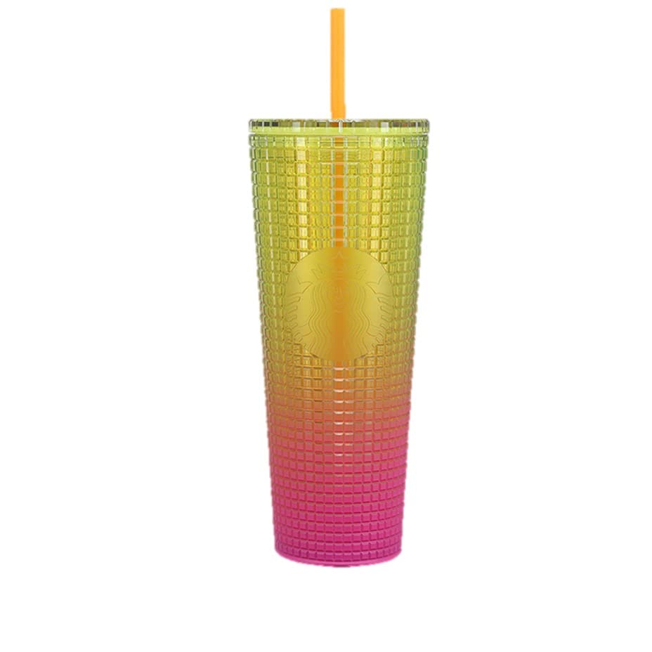Starbucks Cold Cup Tumbler Venti 24 oz Summer 2022 (Lemon Pink Gradient)