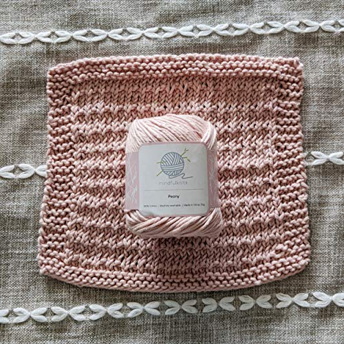 Knitting Yarn, Crochet Yarn, Mindfulness and Relaxation 100 Percent Cotton Yarn, Multicolor 4-Pack Medium Number 4 Worsted Bundle, Flora, Soft & Gentle for Baby Items – by mindfulknits