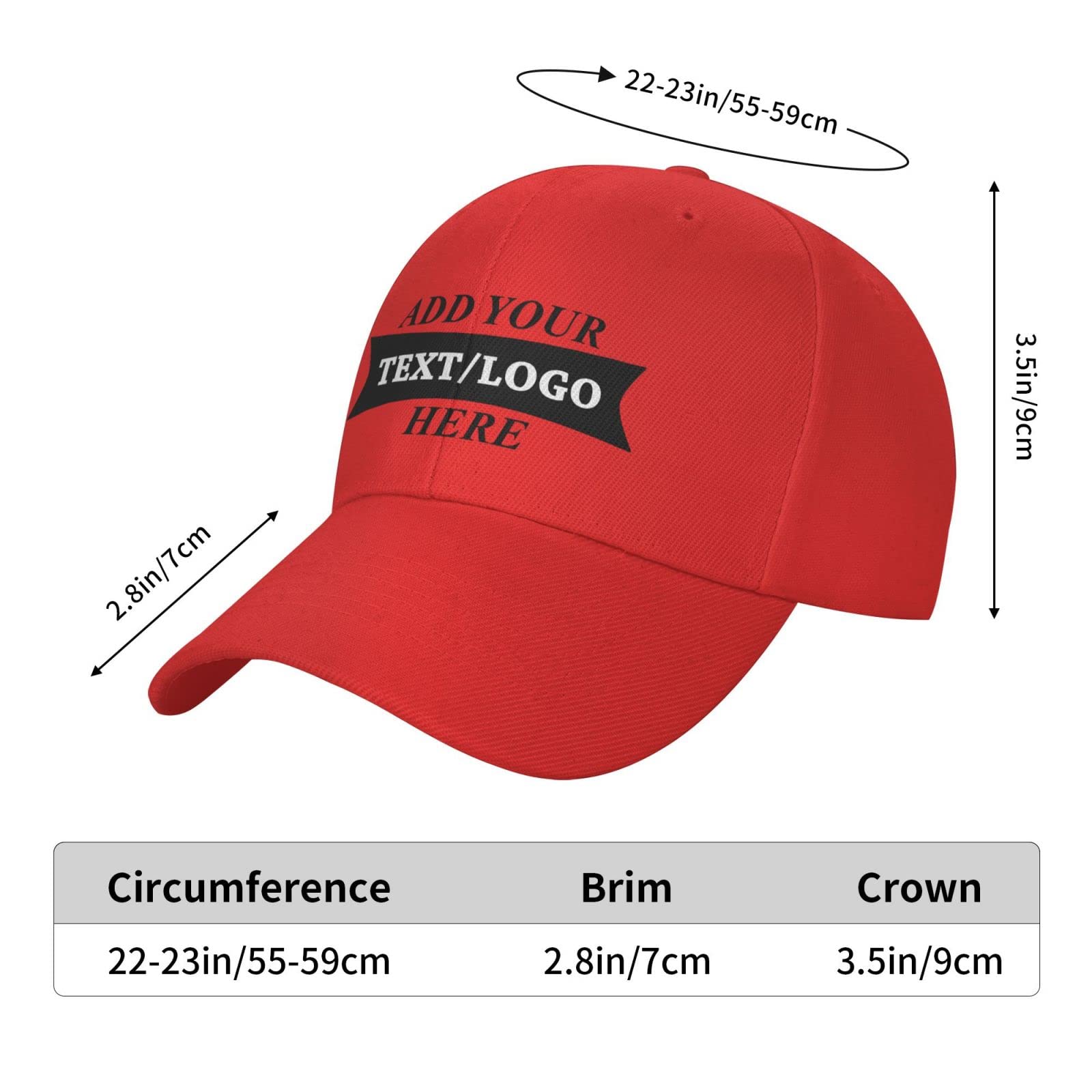 Custom Baseball Cap Design Your Personalized Hat Dad Cap for Men Women