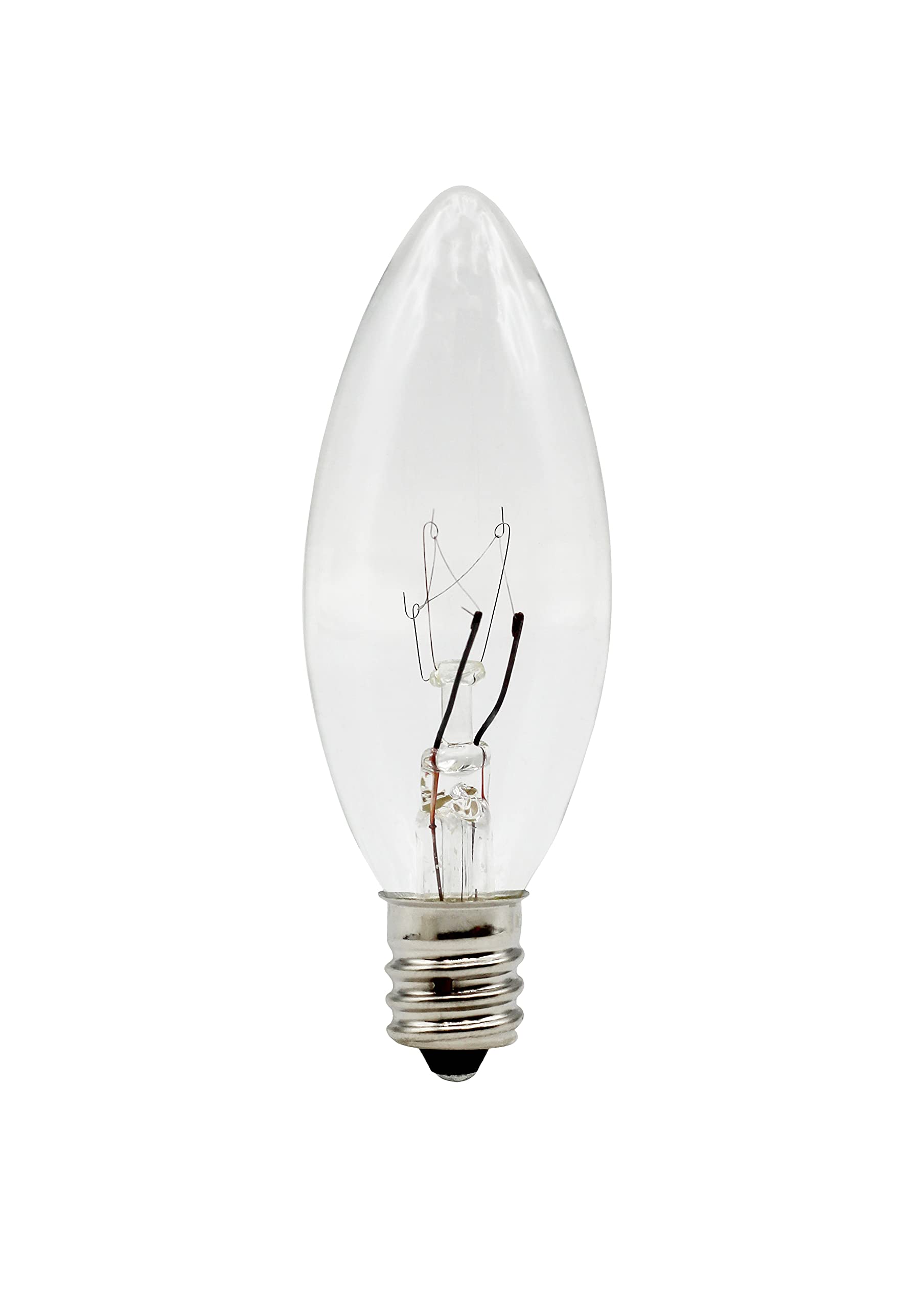 Creative Hobbies Replacement Light Bulbs for Electric Candle Lamps, Window Candles, & Chandeliers - 5 Watt Candelabra, Clear, Steady Burning, 120v 5w Bulb - Pack of 12