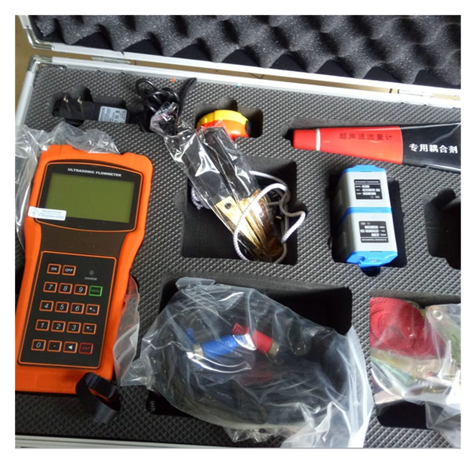 hose timer TUF-2000H Ultrasonic Water Flow Meter TS-2 DN15~DN100mm TM-1 DN50~DN700mm TL-1 DN300~DN6000mm Handheld Digital Ultrasonic Flowmeter water timer ( Color : Host TS-2-HT TM-1-HT , Size : Orang