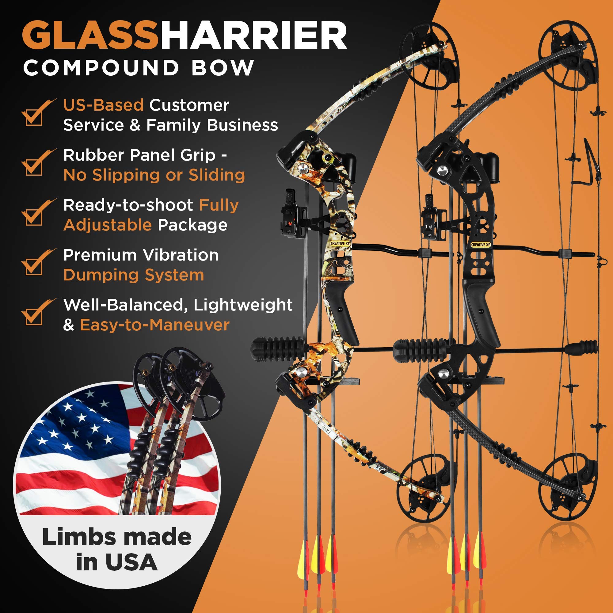 CREATIVE XP LTE 4G Cellular Trail Cameras + Compound Bow and Arrow for Adults and Teens - Outdoor WiFi Full HD Wild Game Camera with Night Vision for Deer Hunting, Security - Wireless Waterproof