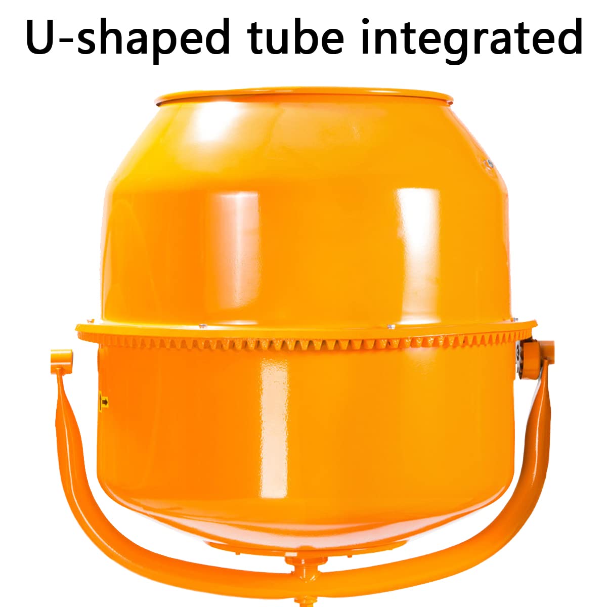 Generic Portable 4.2 Cu Ft Concrete Cement Mixer, 1/2 Hp Electric Mixer Machine with Wheel & 120L Freestanding Barrow Machine, Mixing Tools for Stucco Mortar (Yellow) 41.4 x 28 x 52.8 Inches (Gen120)