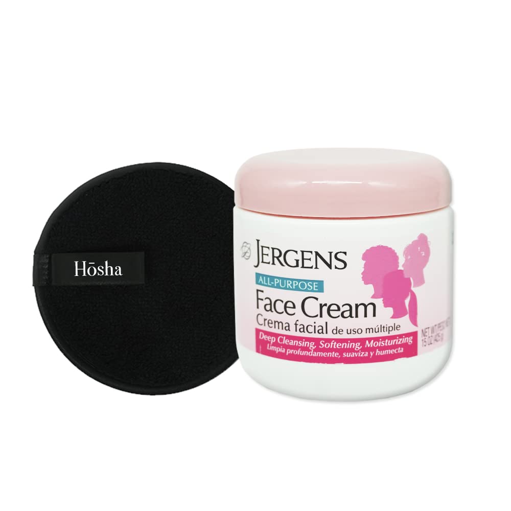 Hōsha Makeup remover Pad with All purpose Cream, 15 OZ, Cold cream makeup remover, Cold cream for face, Crema 3 caritas,
