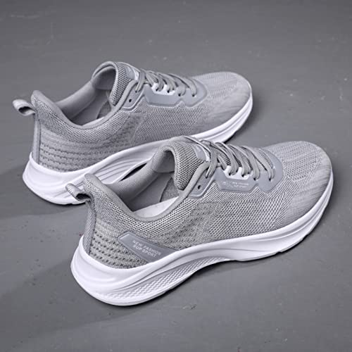 FASDNENDYS Couple Models Men's Spring and Autumn New Korean Version Breathable Lightweight Mens Sneaker Shoes Size 10 New Grey