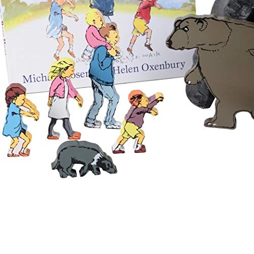 Constructive Playthings 16 pc. Set Including Storage Bag "We're Going On a Bear Hunt" Story Telling Set Including 6" H. x 5" W. Bear and Hardcover Storybook for Ages 3 Year and Up