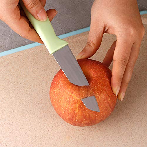 Kocpudu Paring Knife, Sharp and Durable Fruit Knife with Protective Cover, Suitable for Most Types of Vegetables and Fruits,6 Pieces (pink, Blue, Green)