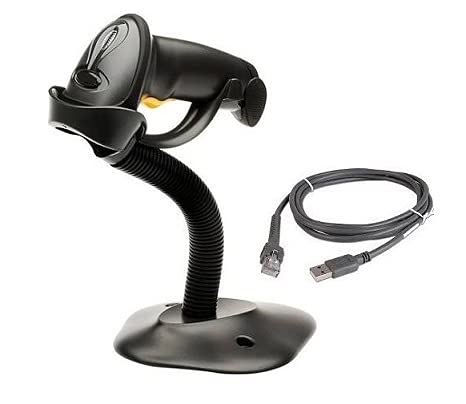 Square Stand, Square Register, Square Terminal Compatible Barcode Scanner | Zebra (Symbol) LS2208 Barcode Scanner with Hands-Free Stand and USB Cable