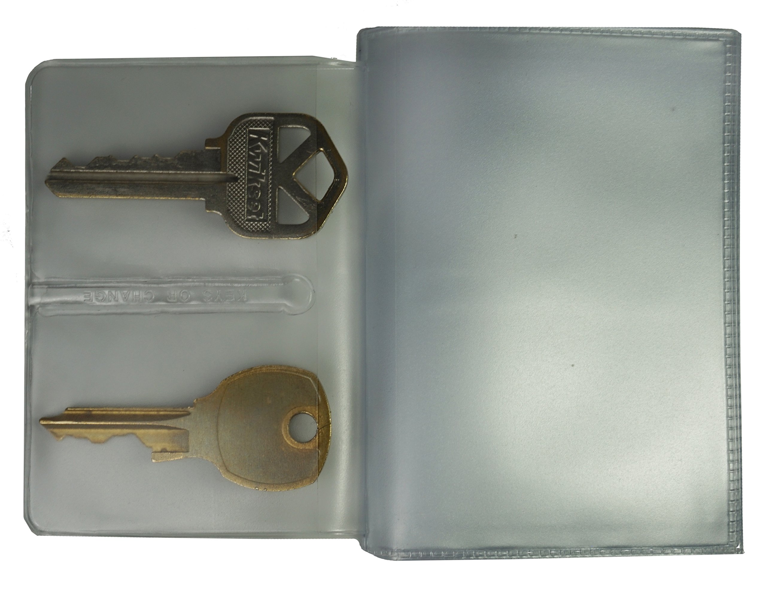 Set of 2 Heavy Duty Vinyl 6 Pages Insert with Fancy Key Tab for Bifold or Trifolds Wallet Made in USA