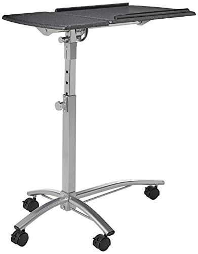 Tiffany & Co. Mayline 950ANT SOHO Mobile Laptop Caddy with Dual Worksurface, Height Adjustable, Anthracite Metallic Gray Frame