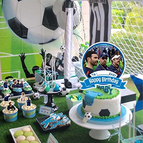 Soccer Party Decorations,Birthday Supplies For Soccer 2023 Includes Banner Cake Topper 12 Cupcake Toppers 18 Balloons