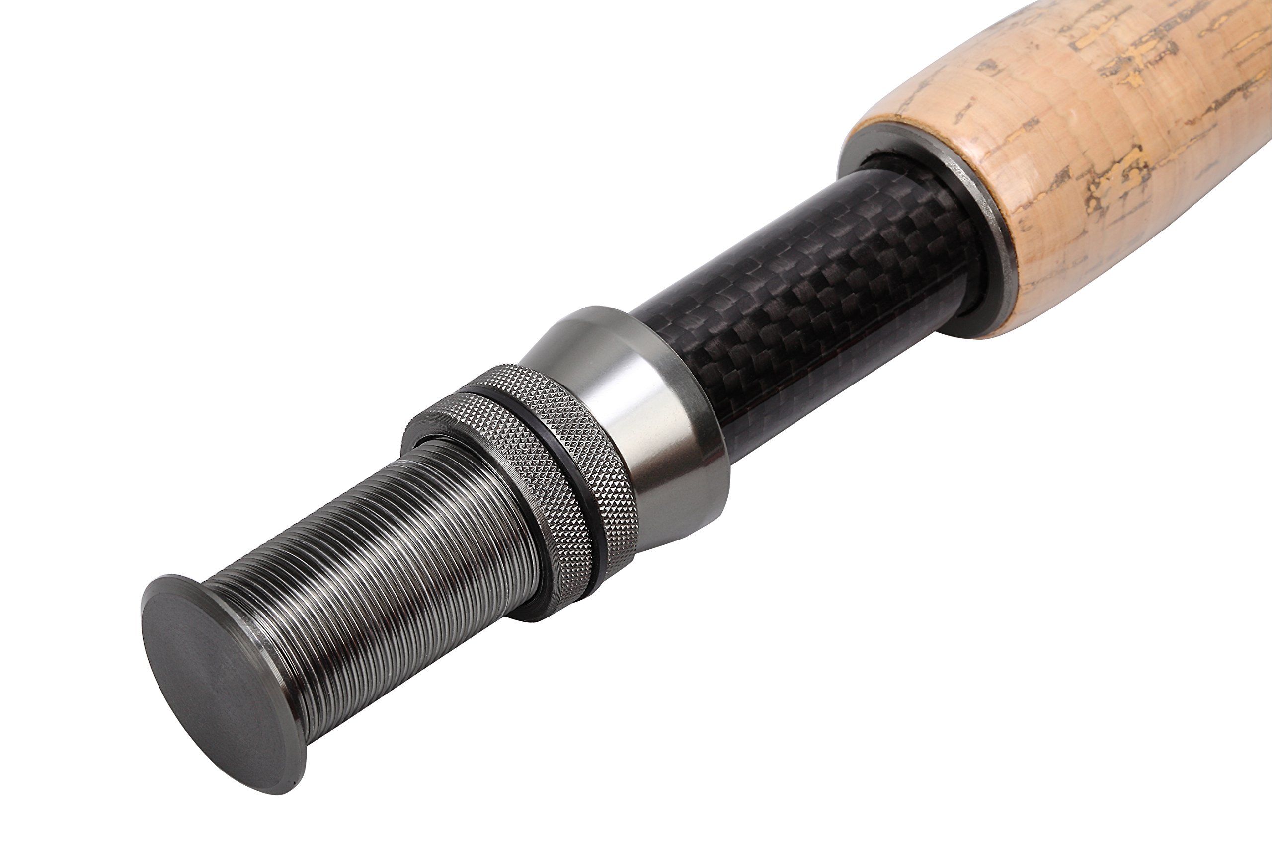 CHANNELMAY 8' 4 Pieces #3/4 Carbon Fiber Fly Fishing Rod Pole 2.44M Length Light Feel Medium-Fast Action