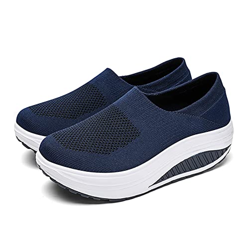 FASDNENDYS Fashionand Lightweight Platform Women's Comfortable Shoes Women's Kid Size Water Shoes Dark Blue
