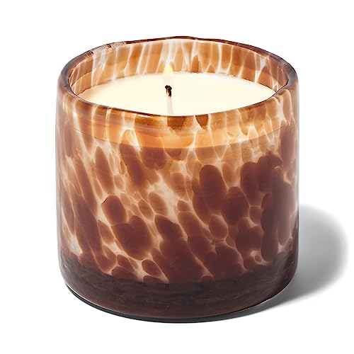 Paddywax Luxury Candles in Hand-Crafted Artisan Blown Glass Scented Luxe Candle, 8-Ounce, Baltic Ember