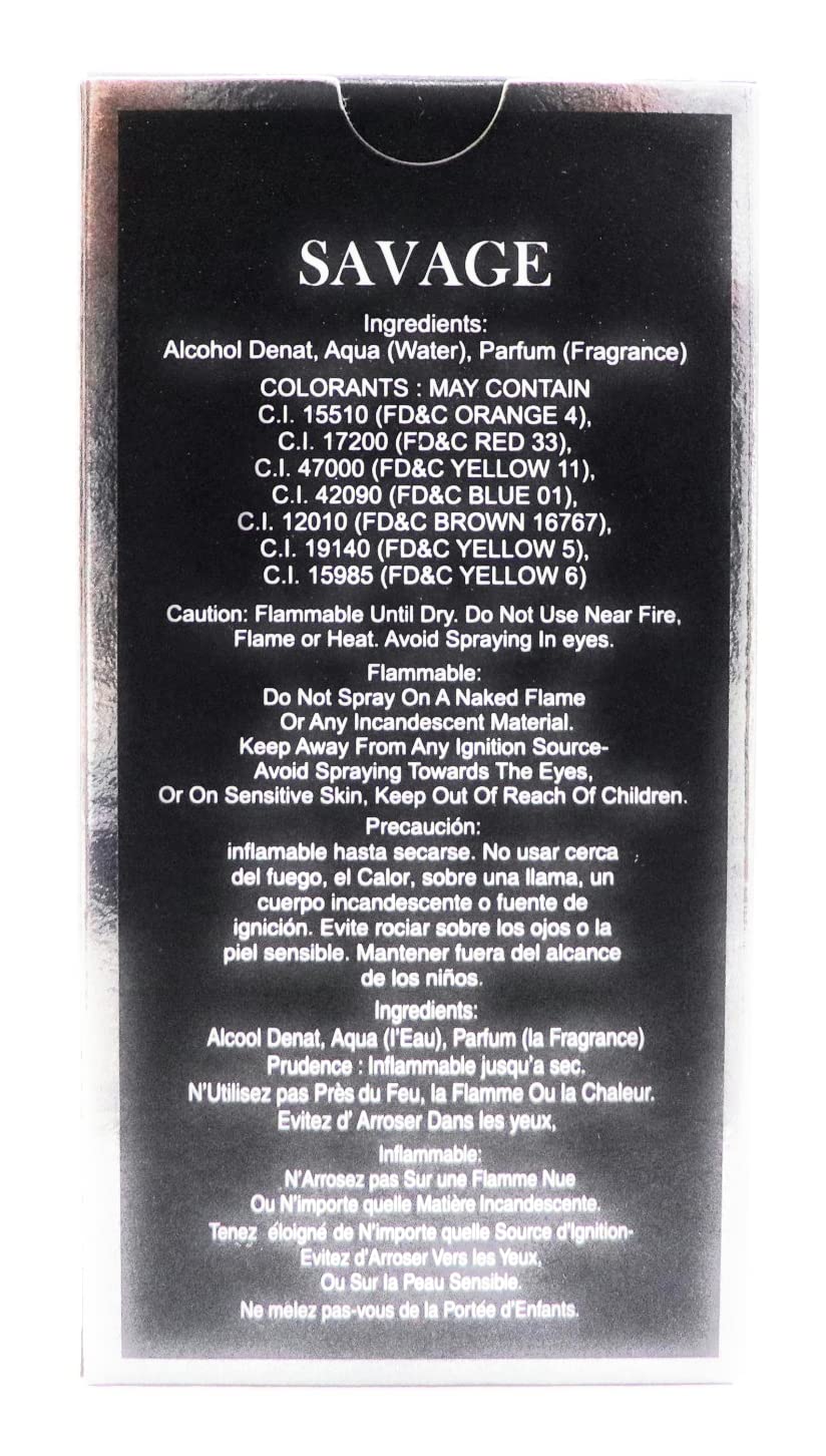Savage Pour Homme for Men 3.4fl.oz 100ml ***SEALED, 3.4 Ounce