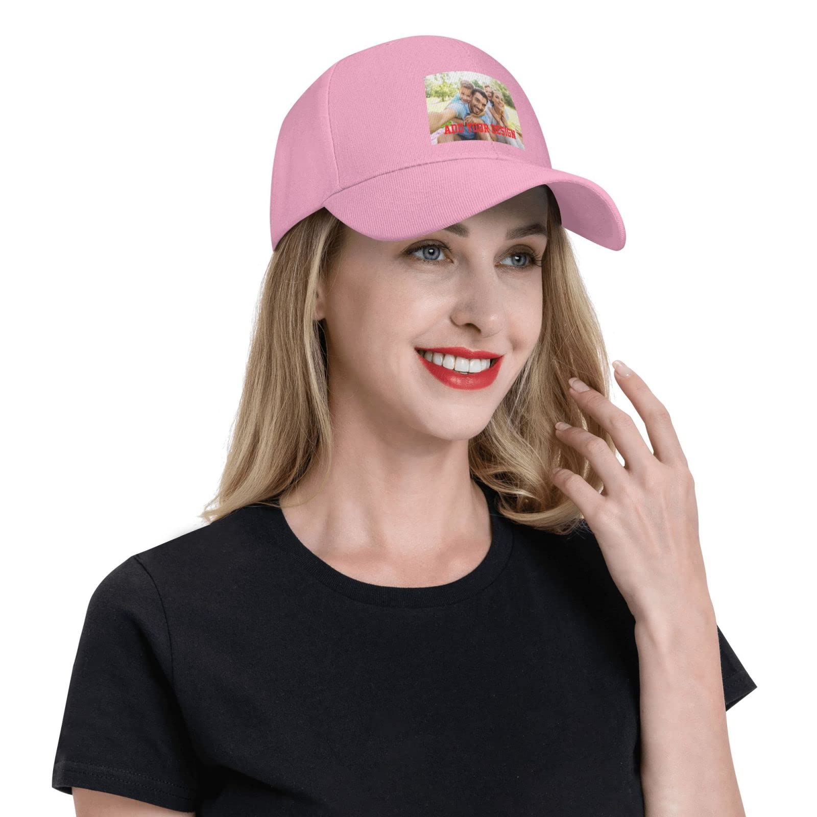 Custom Hat Snapback Personalized Baseball Cap Design Your Own Text Image Outdoor Sport Casquette Pink