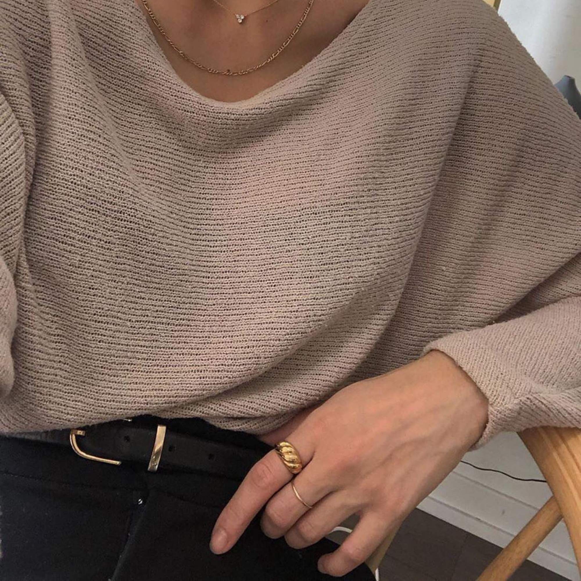 Croissant Dome Ring 18K Plated on Brass Chunky Dome Ring | Birthday Friendship Valentine's Day (5)