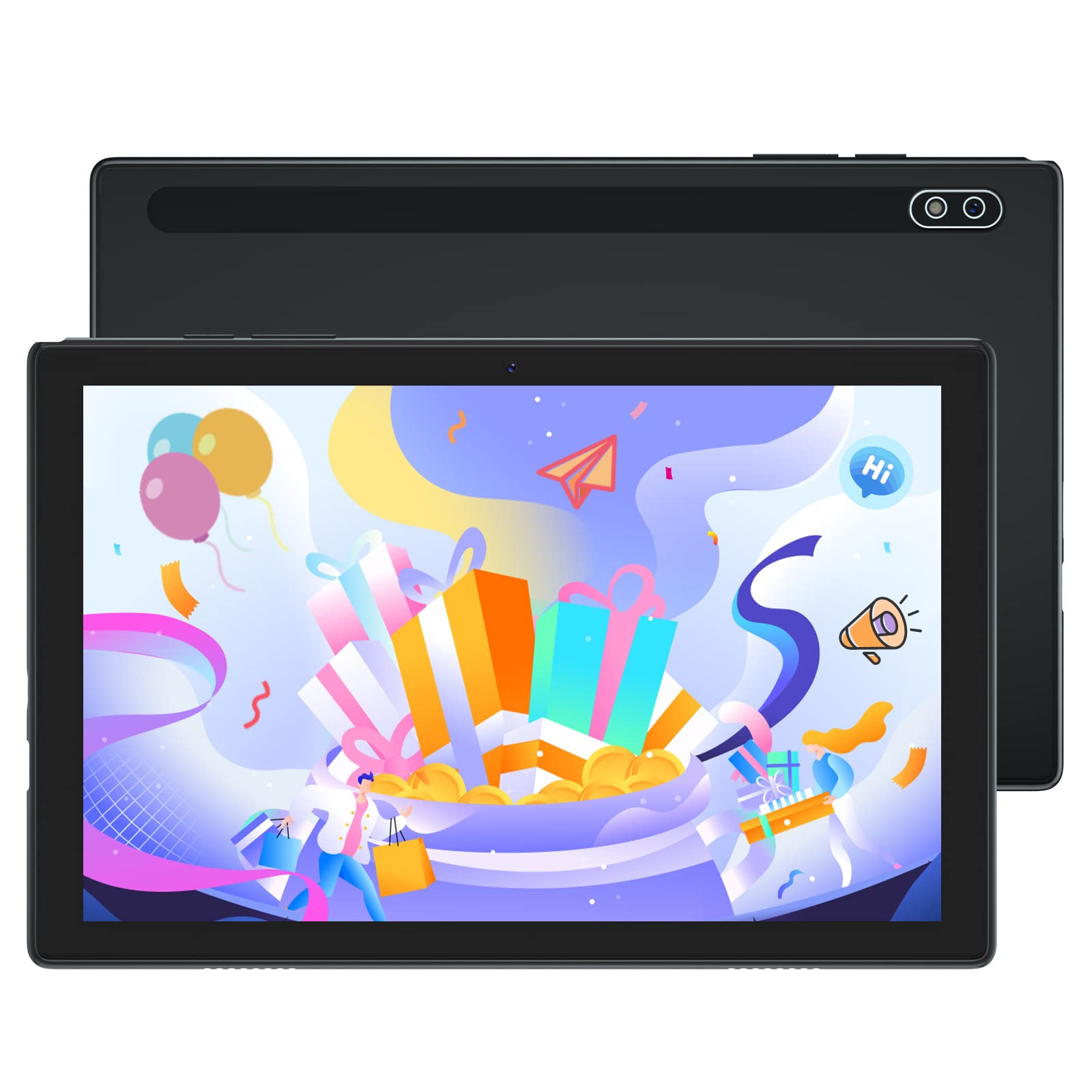 Hoozo Tablet 10 Inch, Android 10 Tablets with 6000mAh Long Battery Life, Quad Core HD Touch Screen, 32GB, WiFi BT Google Play Tabletas PC - 3PCS