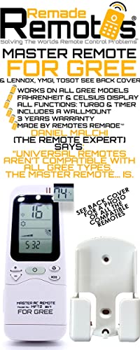 Master Universal Air Conditioner Remote for All Gree/Tosot/Lennox AC/ComfortStar