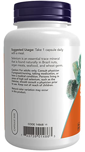 NOW Foods Selenium 200 mcg VCaps, 180 ct