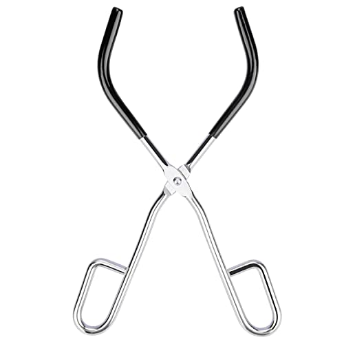 stonylab Beaker Tongs, Laboratory Beaker Clamp Beaker Tongs with Plastic Coated Jaws, 10 inches Length