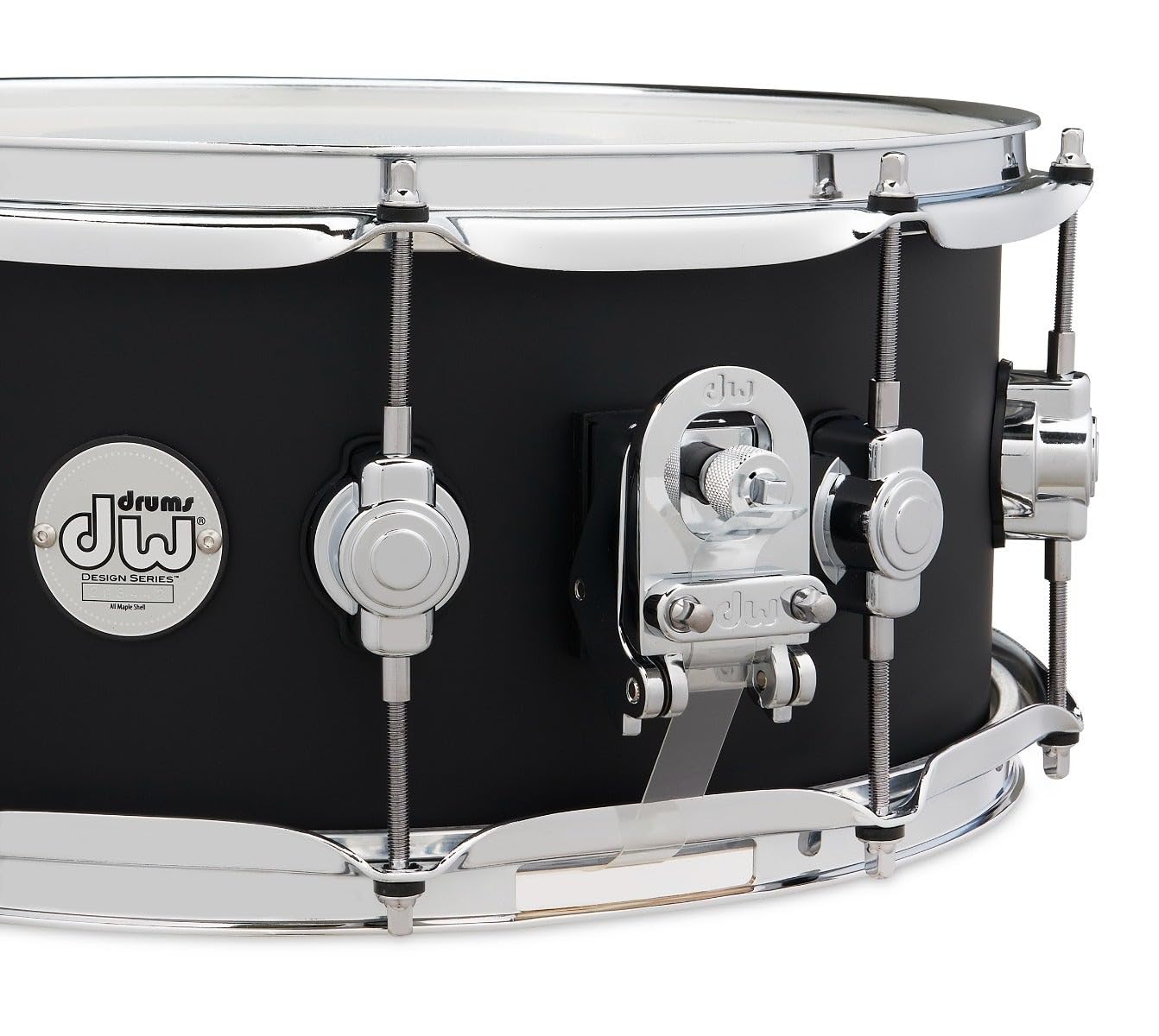 DW Design Series Maple Snare Drum - 6x14, Black Satin