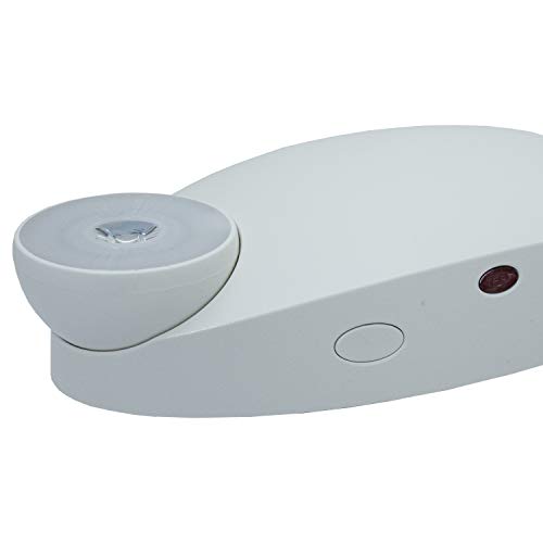 LFI Lights | Oval Emergency Light | White Housing | Two LED Adjustable Round Heads | Hardwired with Battery Backup | UL Listed | (1 Pack) | EL-M