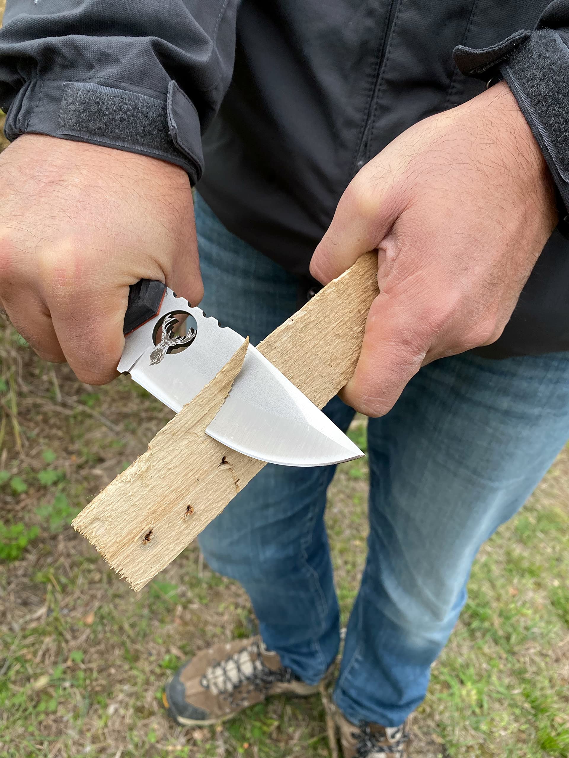 Custom Handmade Knife-4116 Stainless Steel Survival Knife for Hunting and Camping- Fixed Blade Knives - Include Sheath