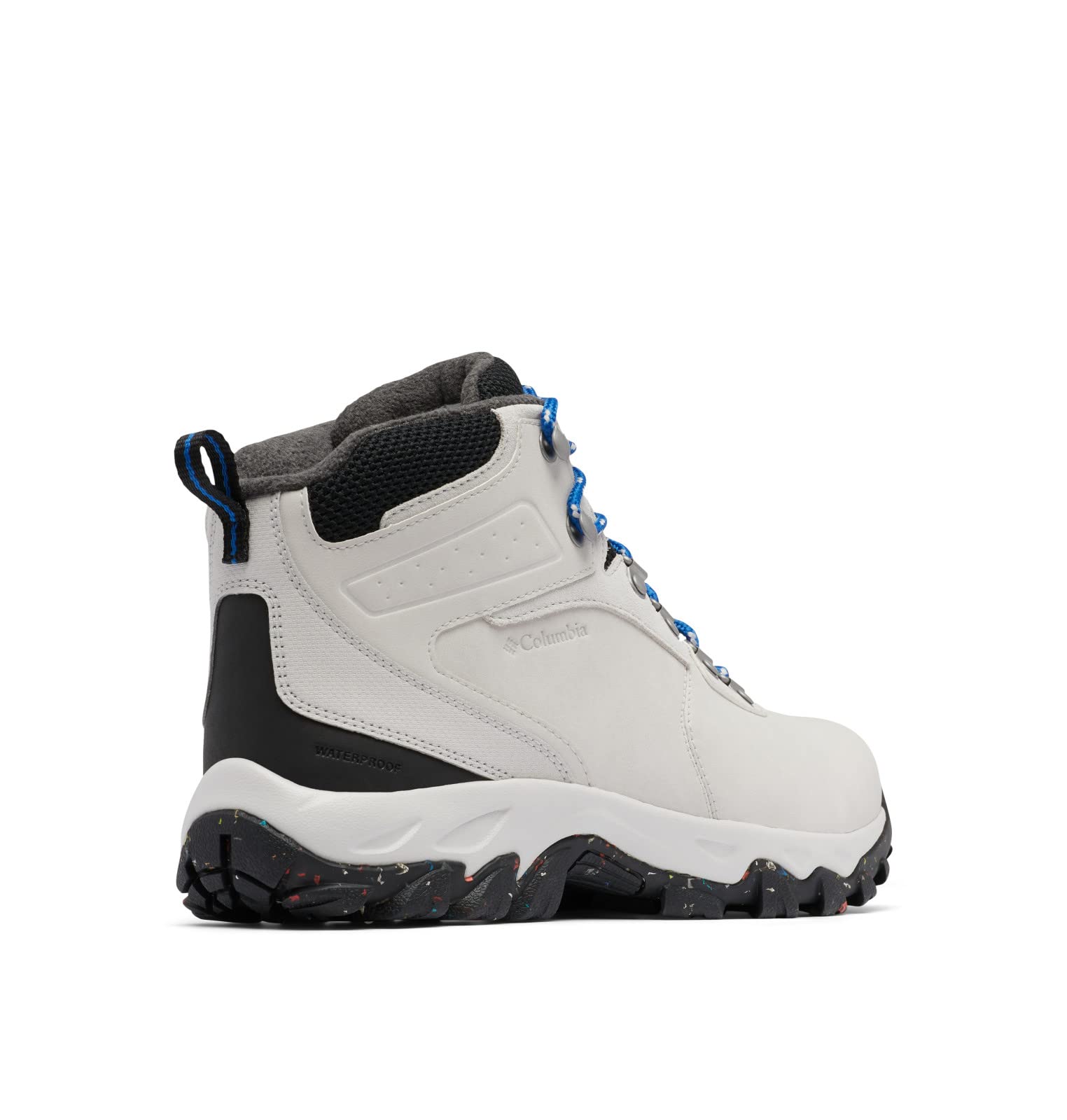 Columbia Men's Newton Ridge Plus II Waterproof Omni Heat, Silver Grey/Bright Indigo, 9