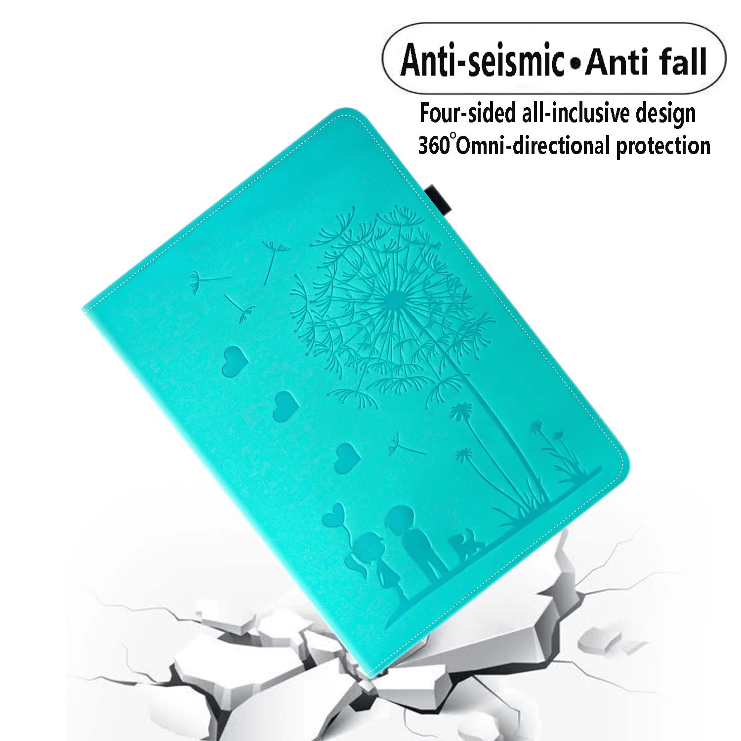 Case for iPad Air 4 Case 4th Generation 10.9 inch 2020/iPad Pro 11" 2018, DYGG PU Leather Folio Flip Cover for iPad pro 11" 2020 2th Generation/iPad Pro 11" 2021, Blue