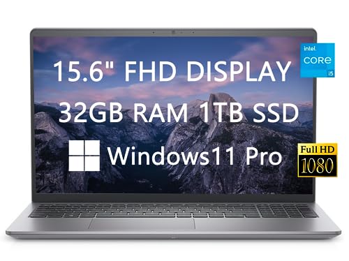 Dell Vostro 3530 15 FHD Laptop, Intel Core i5-1335U, 32GB RAM, 1TB SSD, Webcam, Wi-Fi, Bluetooth, HDMI, USB-C, Lightweight, Fingerprint Reader, Backlit Keyboard, Windows 11 Pro