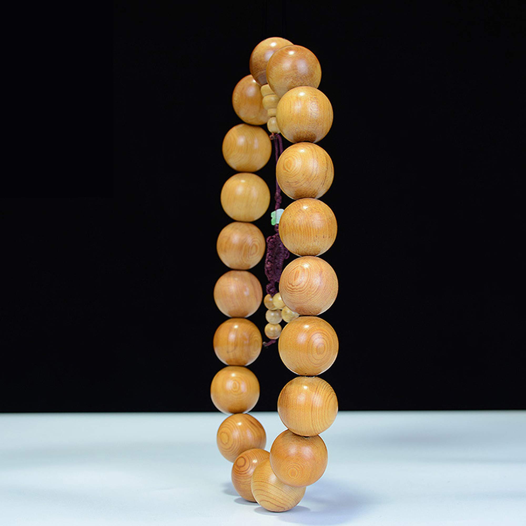 CarpenterC Gorgeous Natural Rosewood Prayer Meditation Rosary Beads Bracelets Chains for Car Rearview Mirror and Home Decorative Ornaments