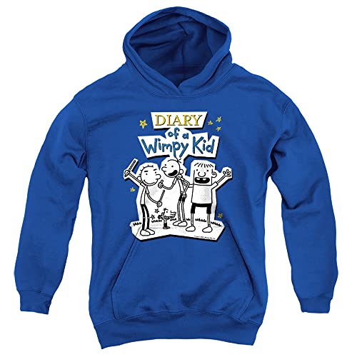 Popfunk Diary of a Wimpy Kid Wimpy Kid Group Youth Kids Boy/Girls Pull-Over Hoodie (Medium) Royal Blue