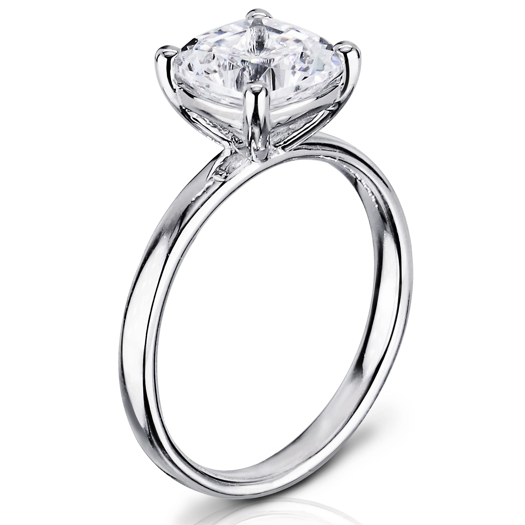 Cushion Cut 8 * 8mm 2.5ct Cubic Zirconia CZ 925 Sterling Silver Engagement Rings For Women Wedding Rings Size 5-10 (6.5)