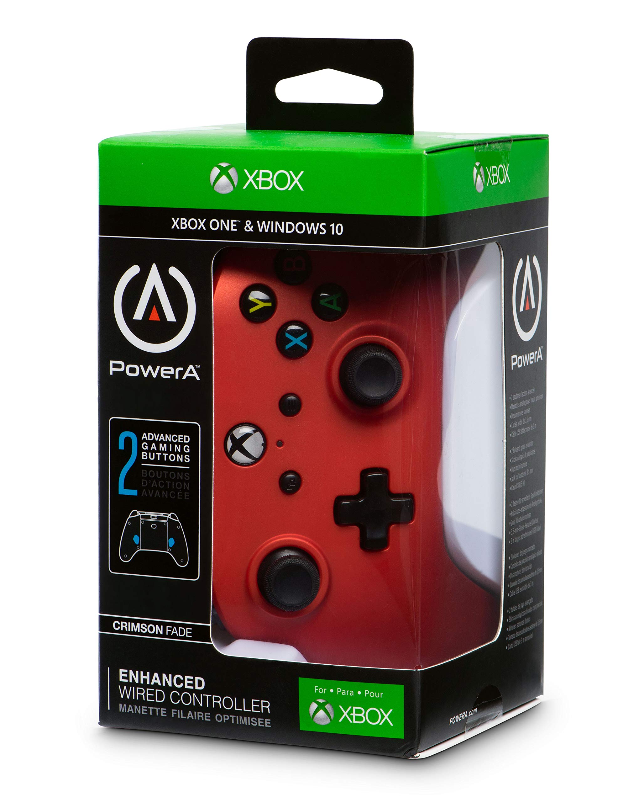 Power A Enhanced Wired Controller for Xbox One & Windows 10 - Red