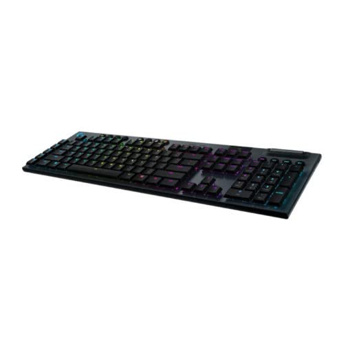 Logitech G915 LIGHTSPEED Wireless RGB Mechanical Gaming Keyboard (GL Tactile) Bundle with Gaming Mouse, Webcam with Tripod, Headset, and 4-Port USB 3.0 Hub (5 Items)