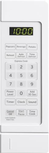 GE GCST07N1WWW Microwave Oven, 700-watt 6 Auto Cooking Settings, Kitchen Essentials for The Countertop, Dorm Room or Apartment, Child-Lock Technology 0.7 Cu. Ft, White