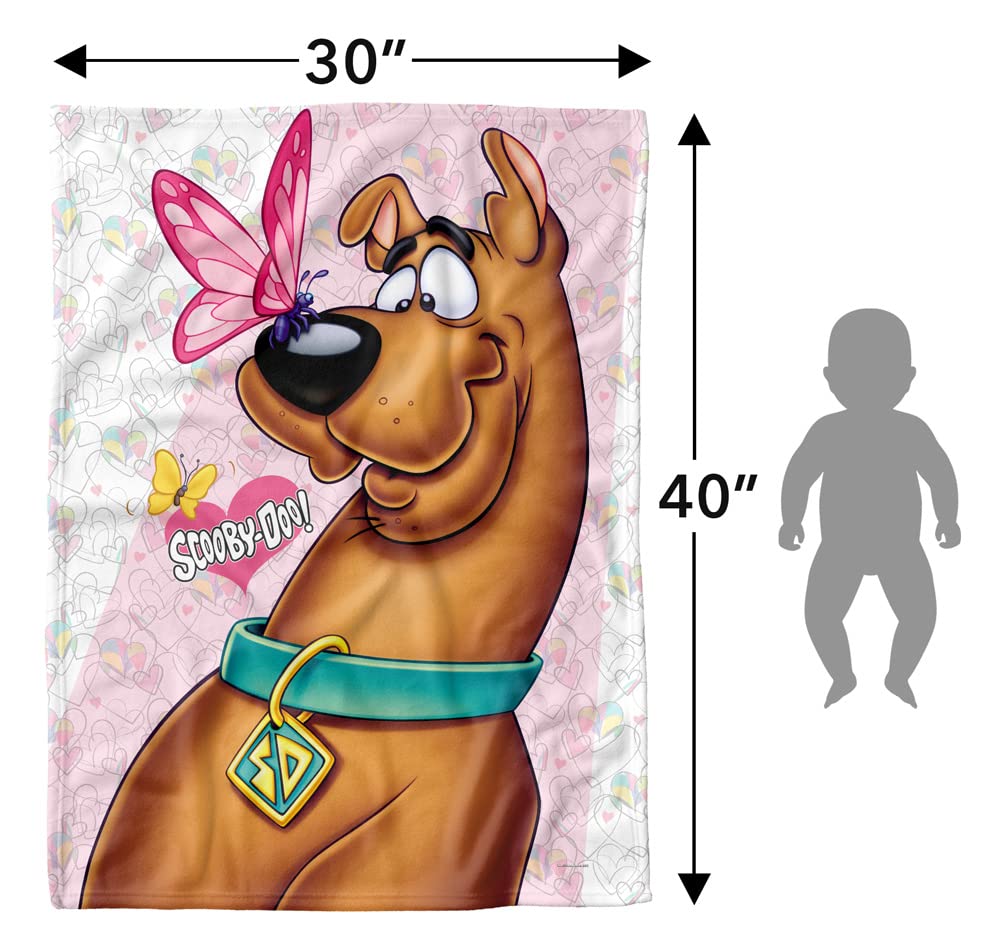 LOGOVISION Scooby Doo Lightweight Baby Blanket, 30"X40", Butterfly Unisex for Infants Girls & Boys